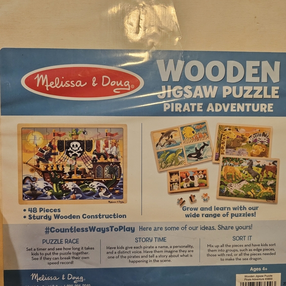 Melissa & Doug | Toys | Melissa Doug Pirate Adventure Puzzle Blue Black ...